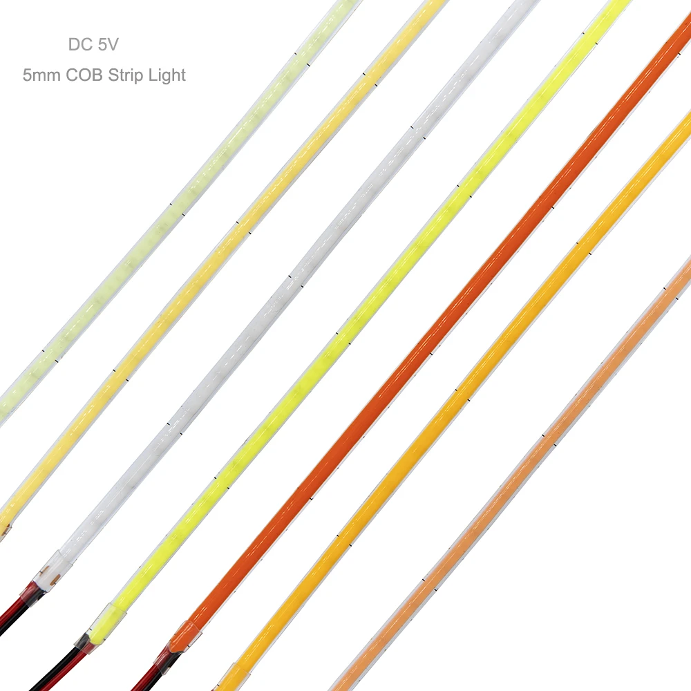 Cob 5mm Light Strip Dimmable | Flexible Cob Led Strip Light | Cob Strip ...