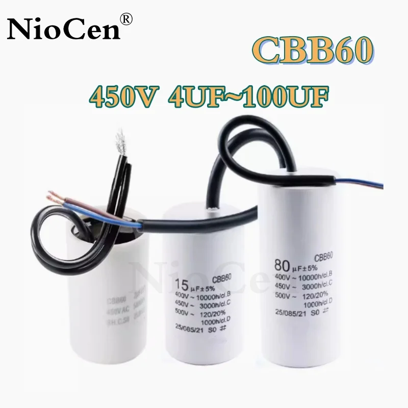 1PCS-CBB60-Motor-Run-Capacitor-Start-Water-Pump-Washer-Air-Pump-with ...