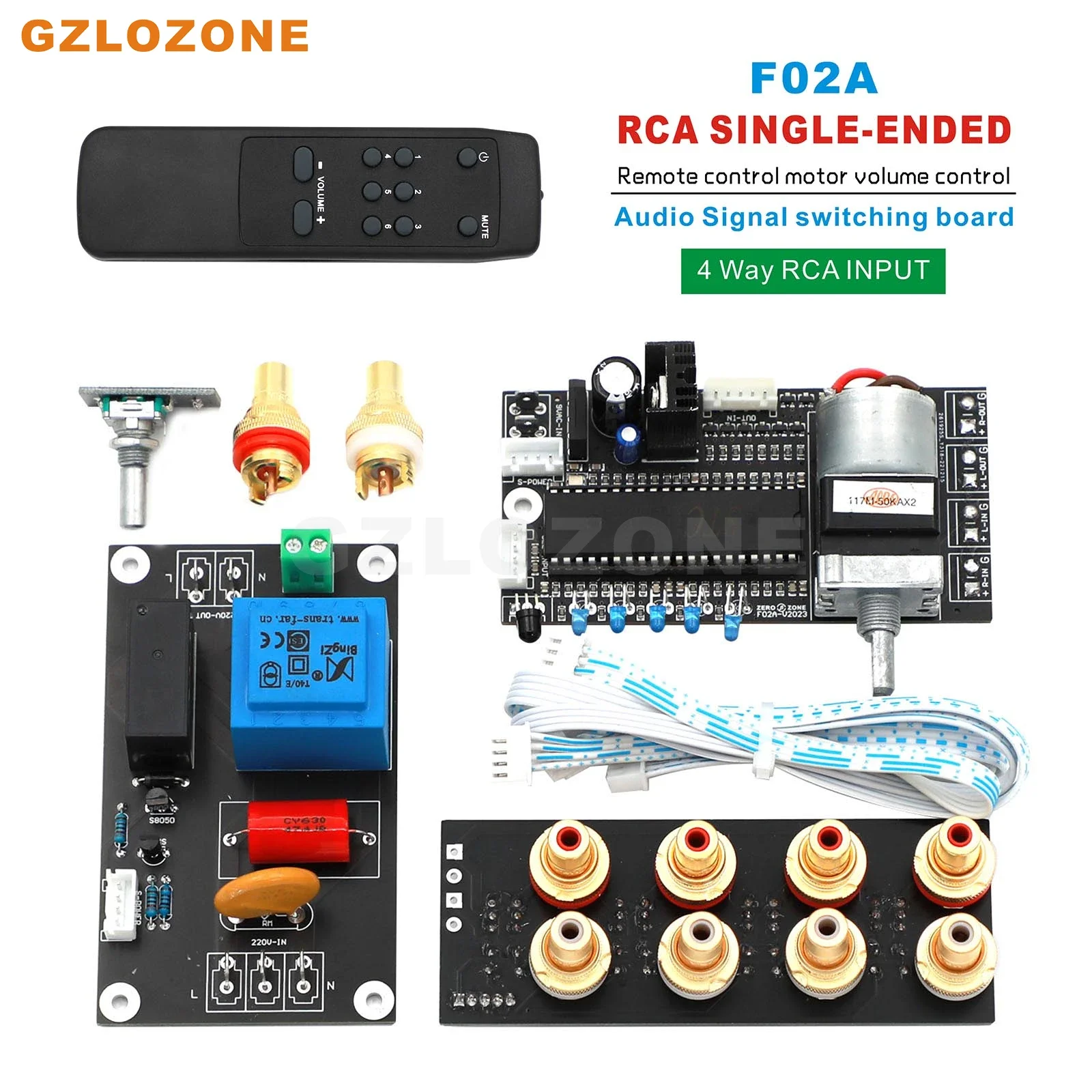 With-5-Pairs-RCA-F02A-RCA-Single-end-Remote-ALPS-Motor-Volume-control ...