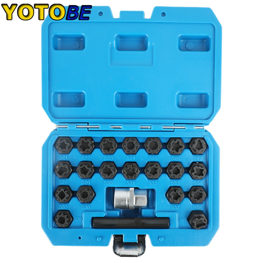 22Pcs-Wheel-Lock-Sets-Special-Tire-Anti-theft-Screws-Removal-And ...