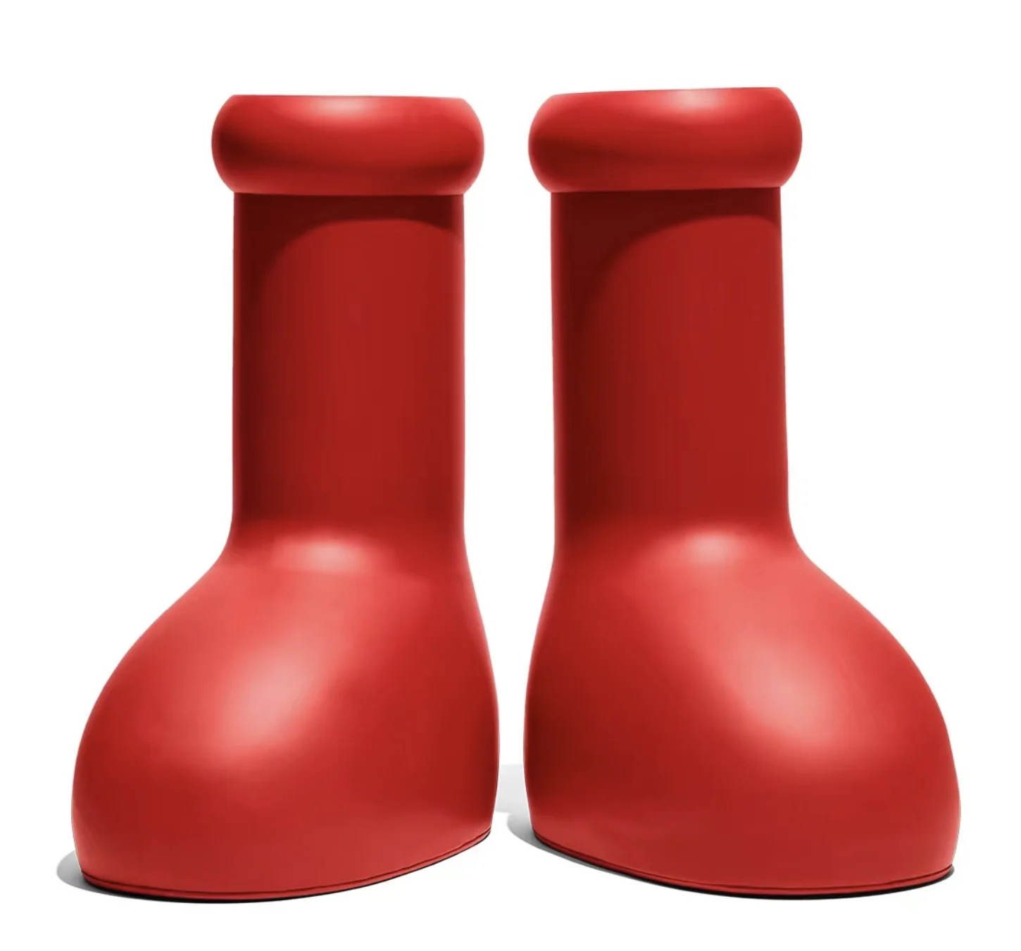 Botas altas vermelhas para mulheres e homens, Round Toe, Criativo, Novidade, Slip On, EVA Rain ...