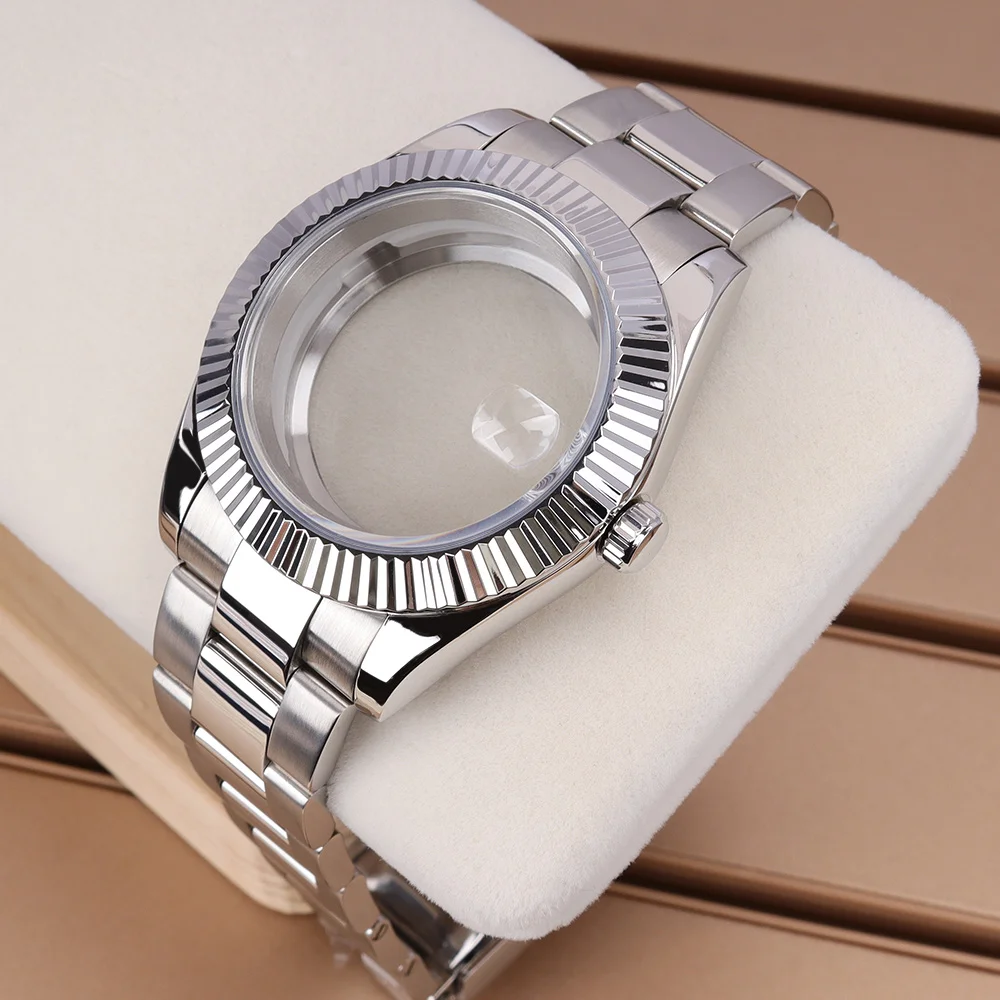39mm/36mm Fluted Watch Case Sapphire Glass For Datejust Air King Oyster ...