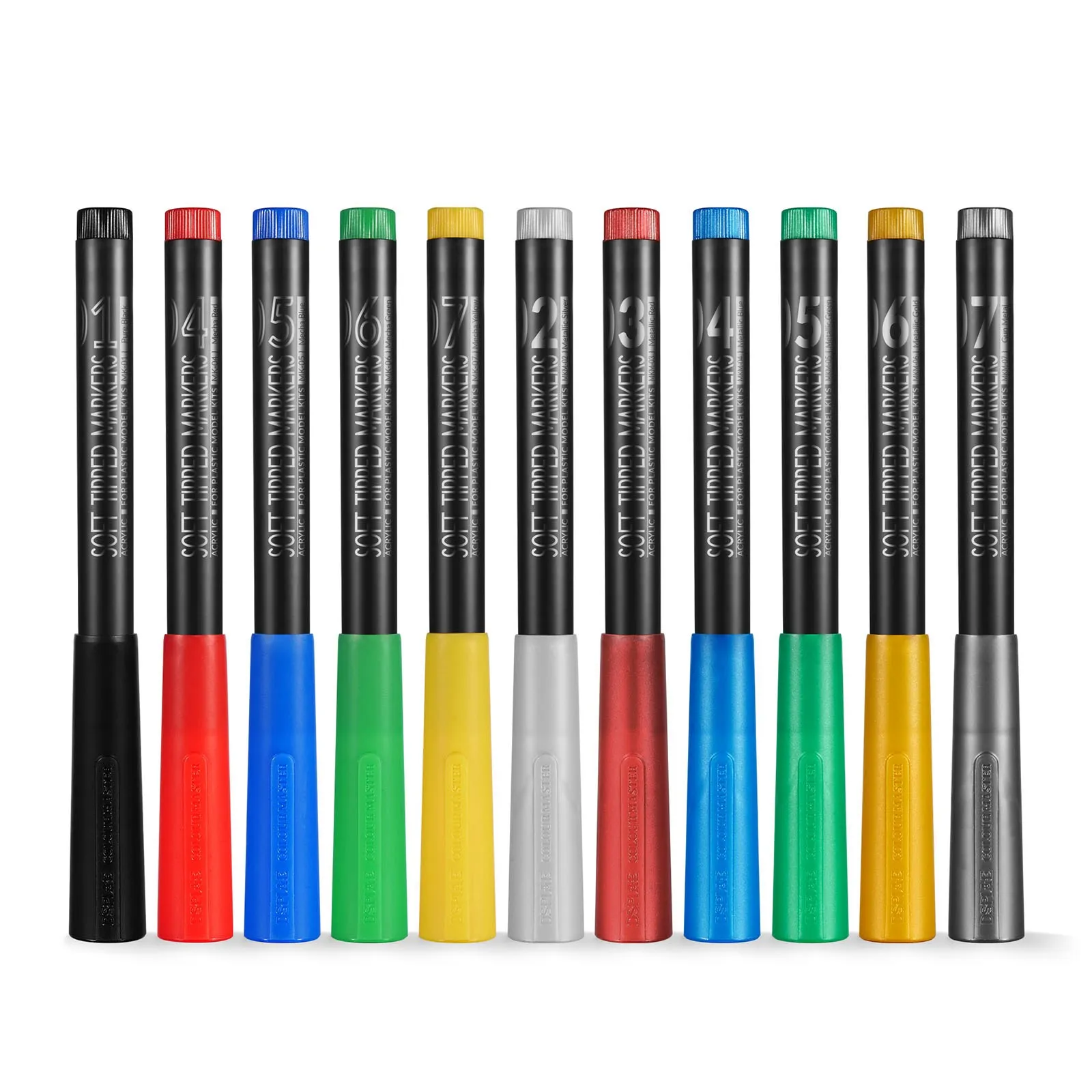 DSPIAE Model Waterborne Soft-head Marker up to Base Color Metallic ...