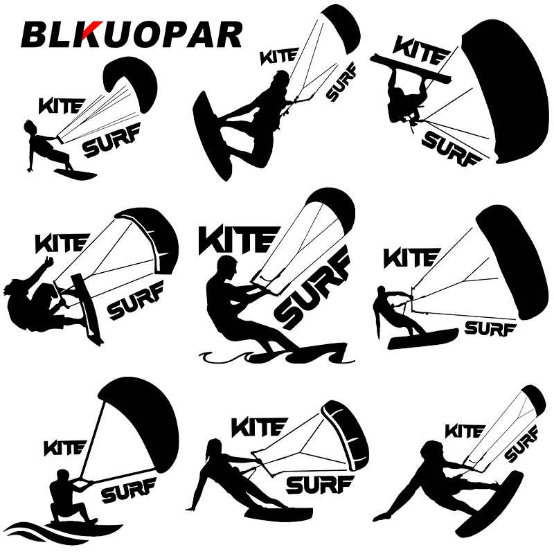BLKUOPAR-Kitesurfing-Man-Car-Stickers-Vinyl-Creative-Decal-Anime ...