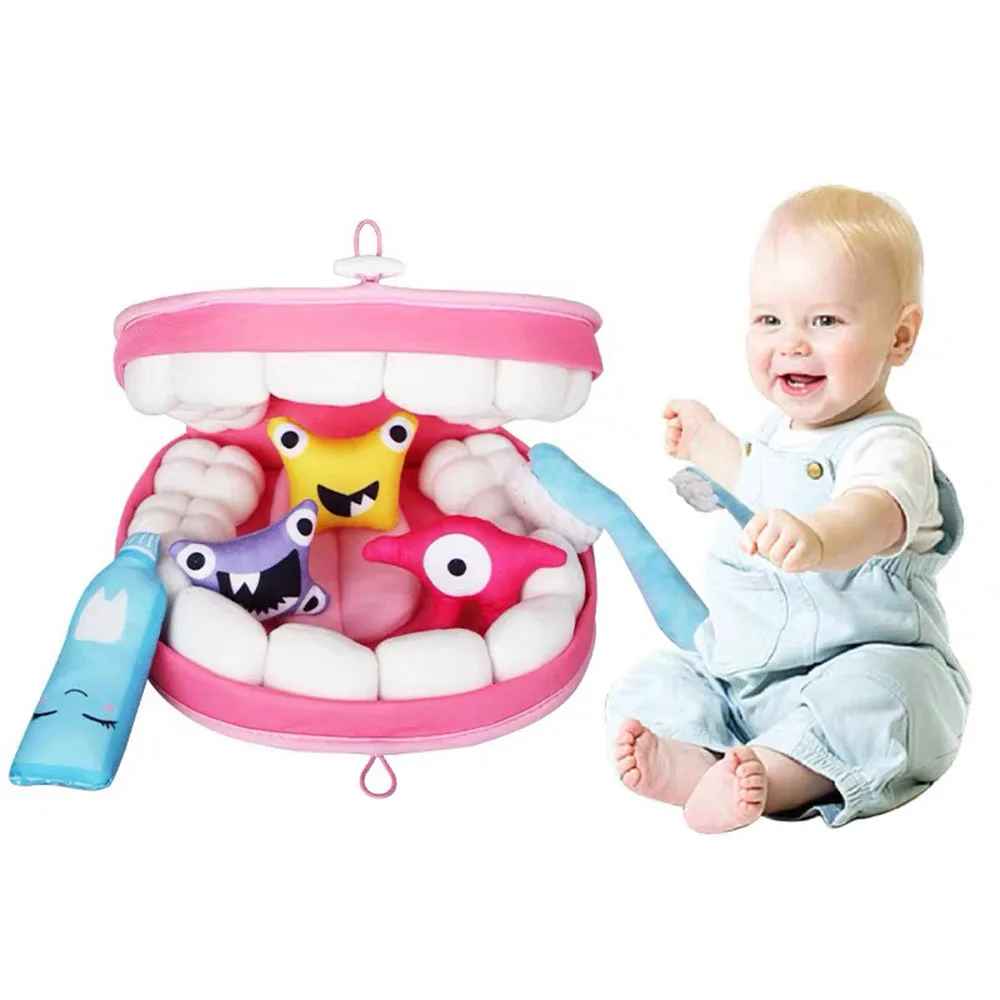 Teeth-Brushing-Early-Education-Children-Role-Play-Toy-Plush-Teeth ...