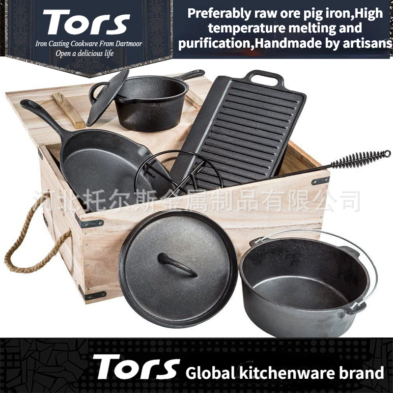 Outdoor-supplies-cast-iron-camping-dutch-pot-hanging-pot-picnic ...