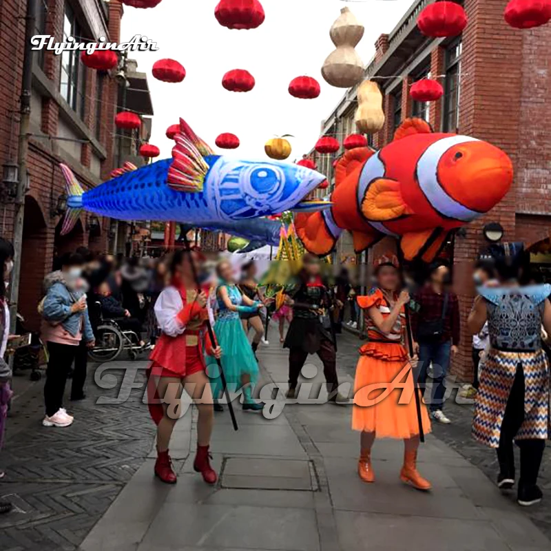 Parade-Performance-Walking-Inflatable-Fish-Puppet-Colorful-Holding-Blow ...