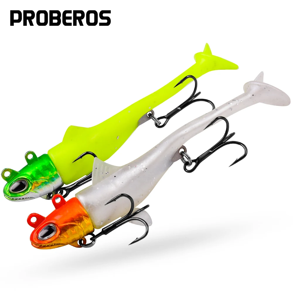 PROBEROS-1PC-Jig-Head-Soft-Bait-13-5g-56g-Sinking-Silicone-Lure-With ...