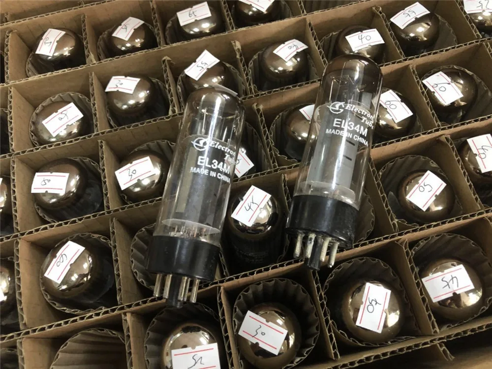 Brand New Shuguang EL34M Electronic tube vacuum valve crooked Can ...