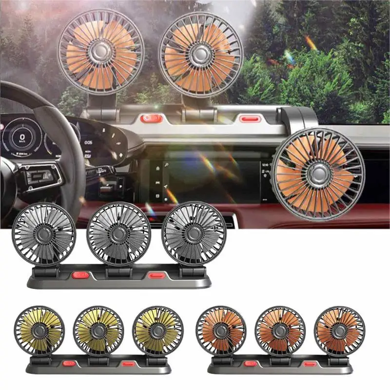 Automotive-Electric-Fan-Three-Head-Car-Fan-USB-12V-24V-Adjustable-2 ...