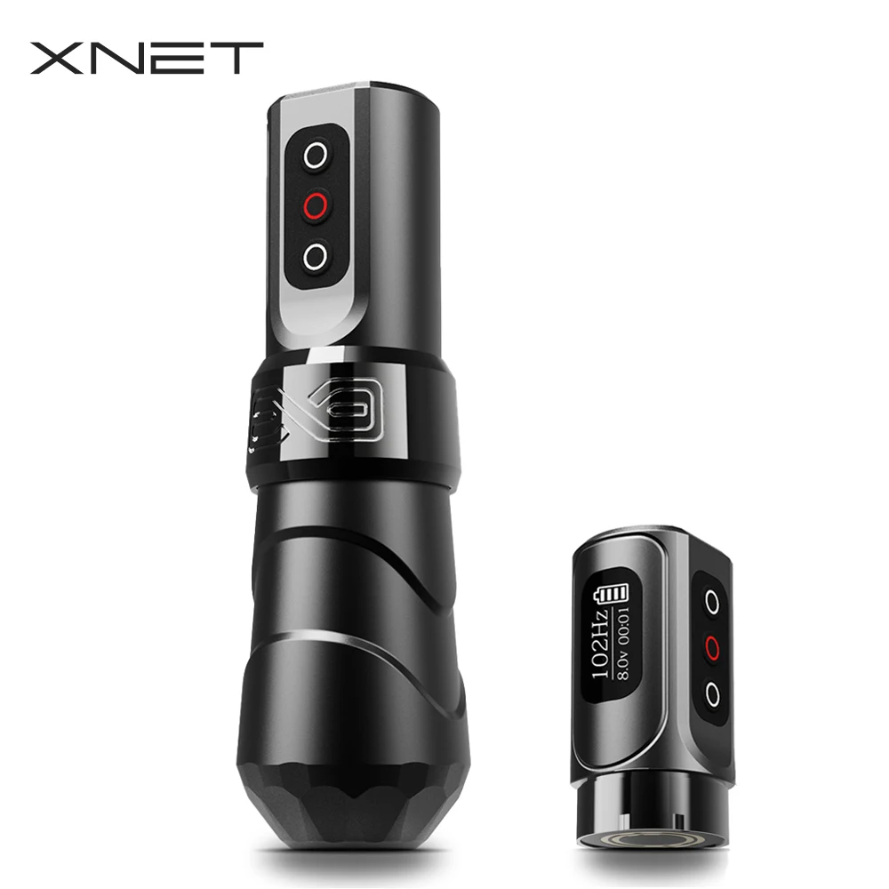 XNET FLUX MAX Wireless Tattoo Machine Rotaty Pen Coreless Motor 2400mAh Battery Capacity LED ...
