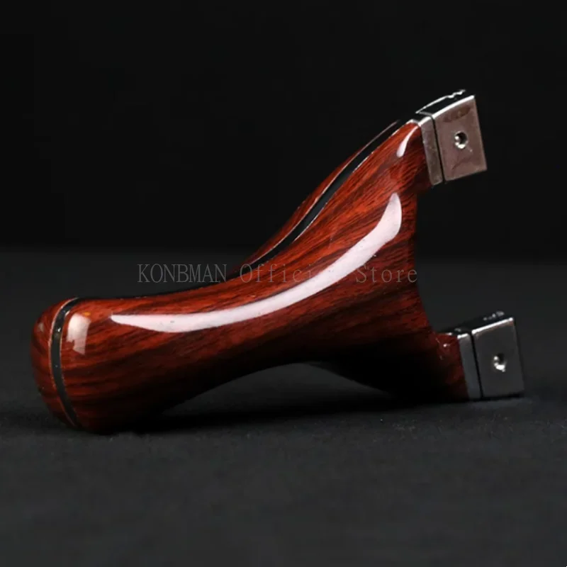 Outdoor Hunting Fast Pressing Wooden Grip Slingshot Flat Rubber Band ...