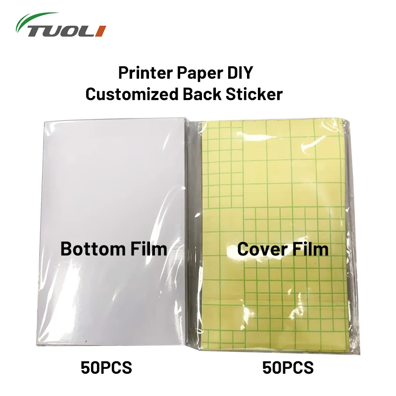 TUOLI50pcs-Back-Cover-Protective-Blank-Sticker-Photo-DIY-Printing-for ...