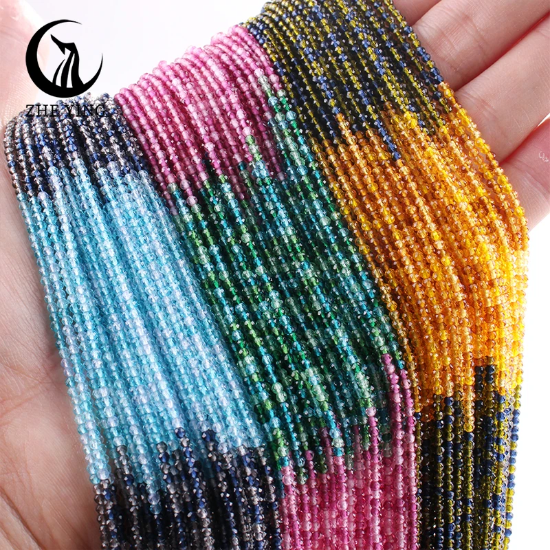 Zhe-Ying-2mm-Gradient-Crystal-Beads-Loose-Faceted-Round-Glass-Beads-for ...