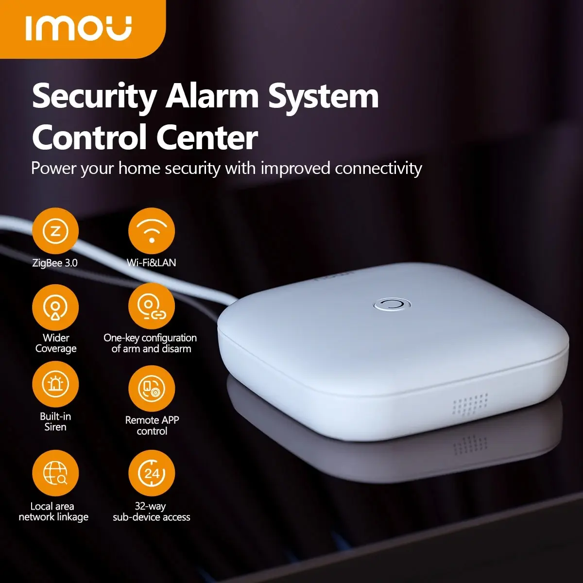 IMOU ZigBee 3.0 Smart Gateway Hub Wireless Remote Control Wi-Fi Or LAN Multi-Mode For Alexa ...
