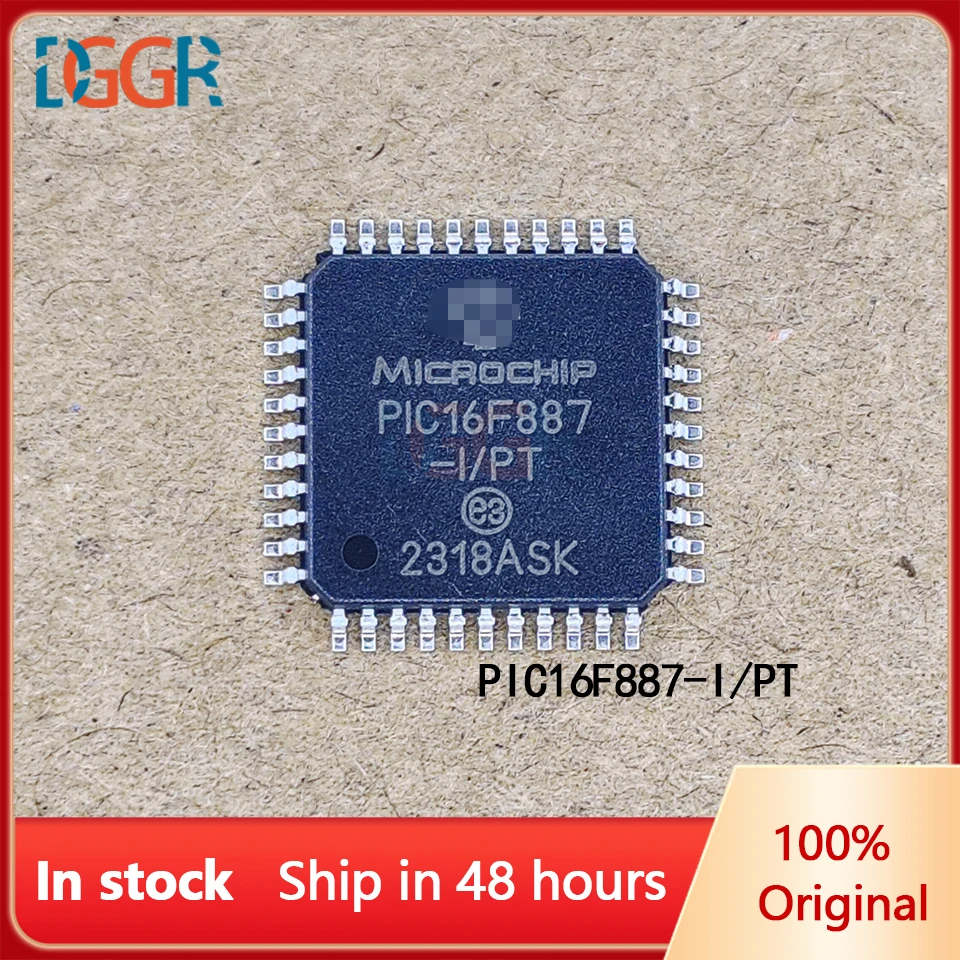 PIC16F887-I-PT-TQFP44-New-and-original-in-stock-ic-chip-Microcontroller ...