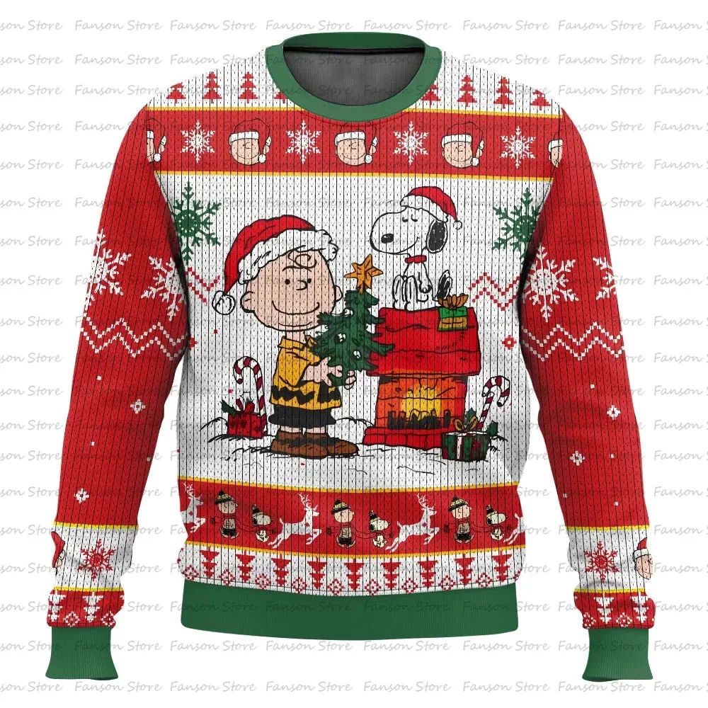 Suéter navideño feo de Charlie Brown y Snoopy, sudadera con capucha de ...