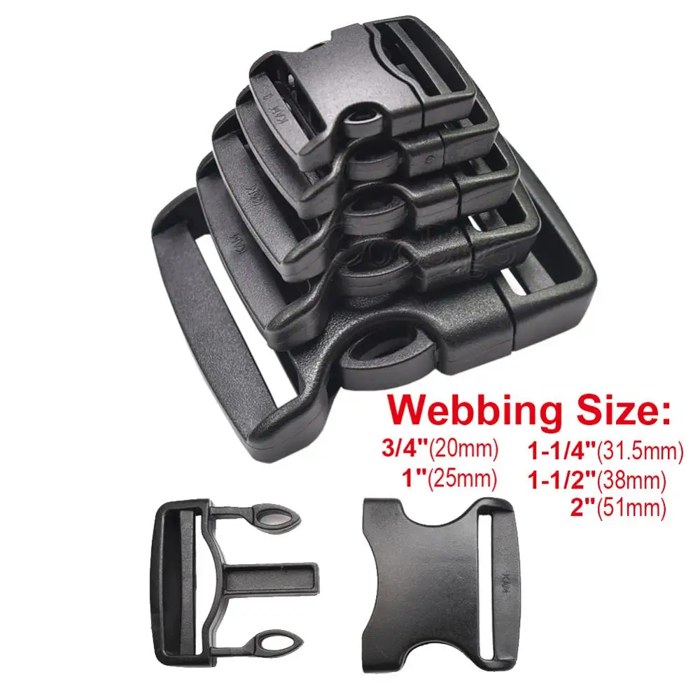 3-4-2-Side-Release-Buckles-Clip-Plastic-Hardware-Fastener-Belt-Luggage ...