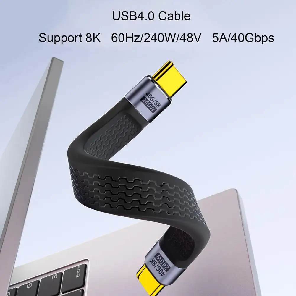 4-0-USB-High-speed-Data-Cable-40GBPS-Data-Cable-Flat-FPC-Design-240W ...