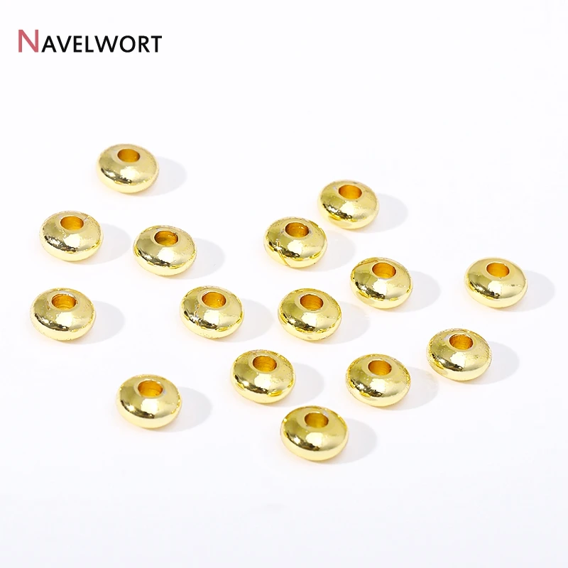 3.5/4/5/6mm 14K/18K Gold Plated Brass Spacer Beads,Saucer Beads ...