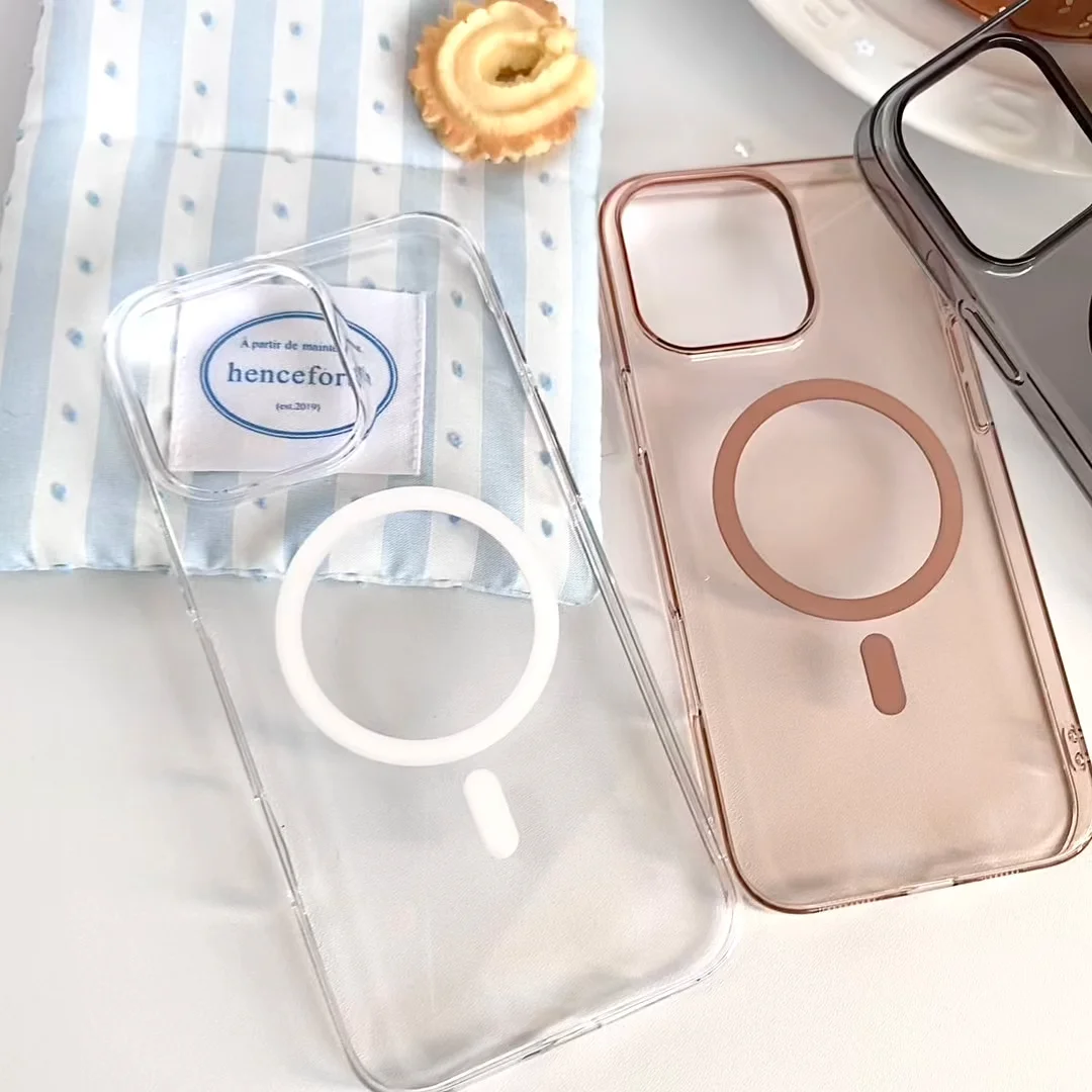 HOCE Ultra Thin HD Clear Magnetic Phone Cases For iPhone 12 13 14 15 16 ...