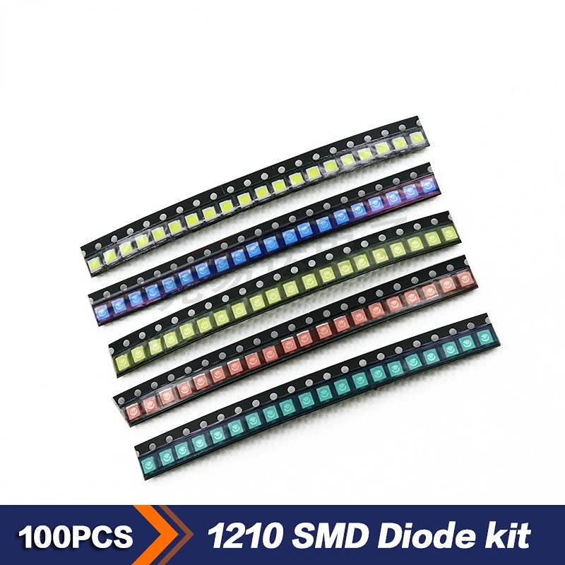 100PCS-SMD-Light-Emitting-Diode-1210-LED-Light-Diodes-kit-Red-Yellow ...