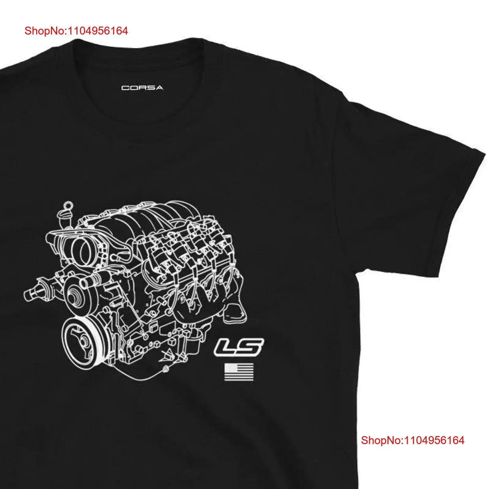 LS1 LS3 LS2 LS7 LS v8 Engine Blueprint Men's T Shirt vintage Washed ...