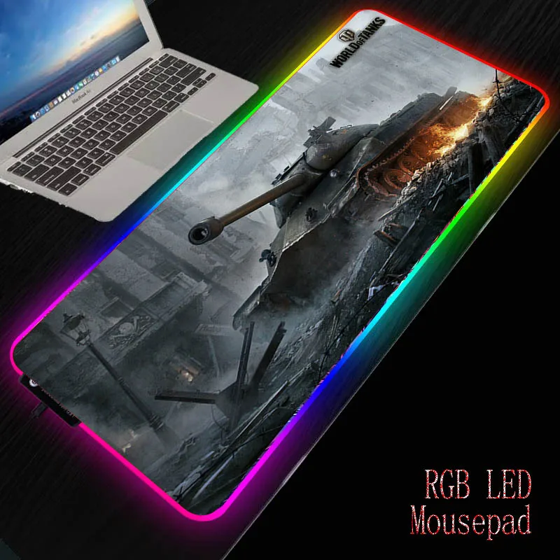 XGZ World of Tanks Gaming Mouse Pad Gamer Computer Mousepad RGB Backlit ...