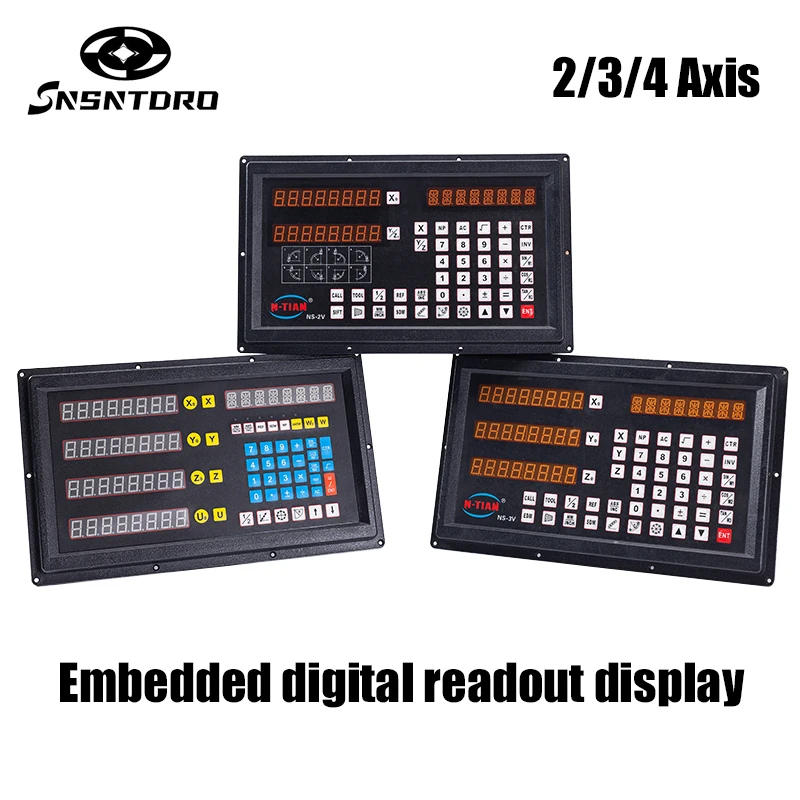 NS-2V 3V 4V 2/3/4 axis Embedded DRO digital readout TTL AC90-260V ...