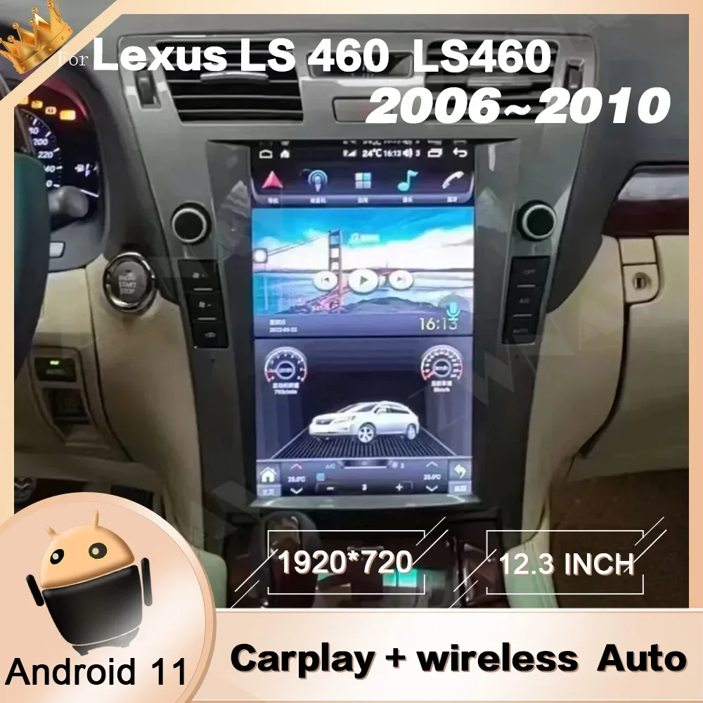Carplay-Radio-Audio-Tesa-For-Lexus-LS-460-LS460-2006-2010-1-Din-Android ...