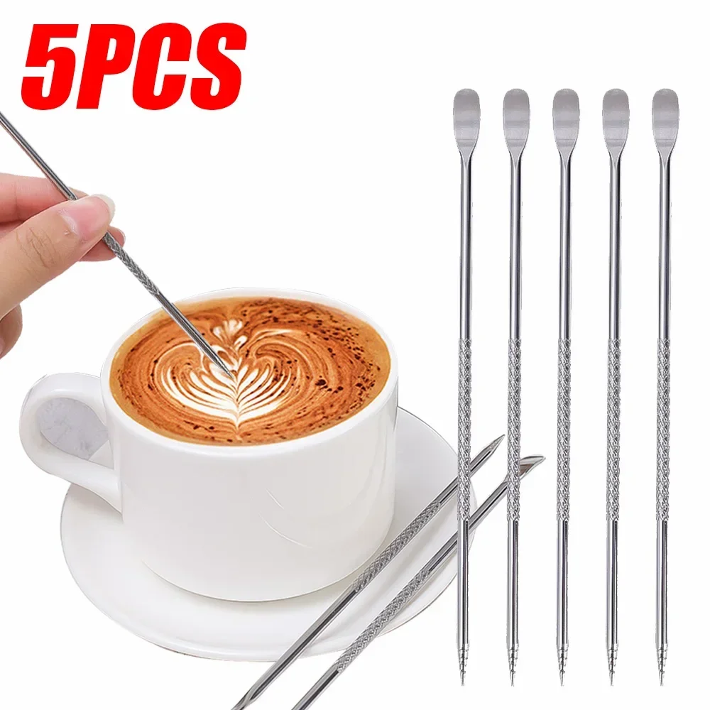 Coffee-Art-Needles-Stainless-Steel-Latte-Pull-Flower-Needle-Carved ...