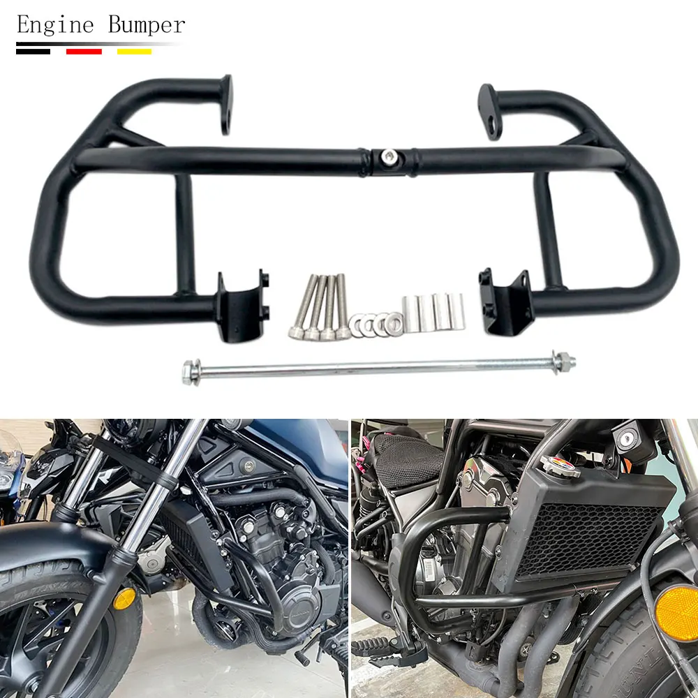 Motorcycle-Fit-Rebel-CMX-300-500-Engine-Guard-Crash-Bar-Bumper-Stunt ...