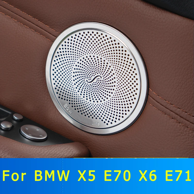 Car Stereo Speaker Door Sticker Cover For BMW X5 E70 X6 E71 E72 2008 ...