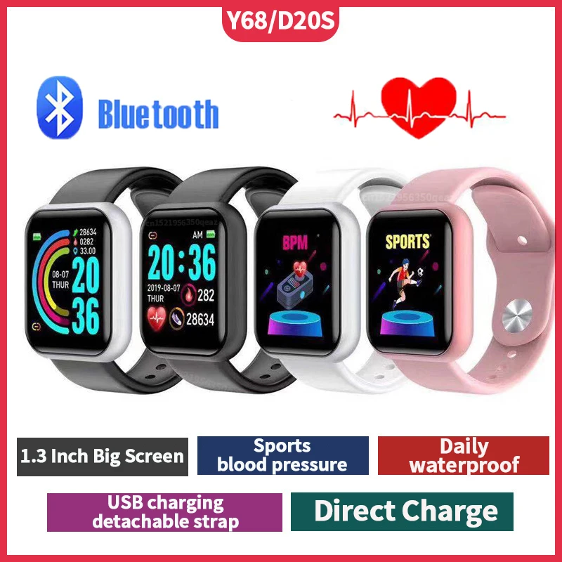 Y68-Smart-Watch-Men-Women-Bluetooth-Fitness-Tracker-Bracelet-Sport ...