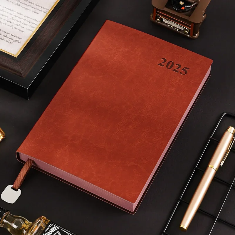 2025 Soft Leather Planner A4 Calendar Notebook A5 Schedule A6 Calendar ...