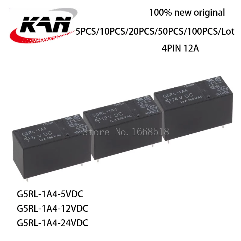 G5RL-1A4-5VDC-Rel-G5RL-1A4-12VDC-G5RL-1A4-24VDC-DC5V-DC12V-4PIN-Frete ...