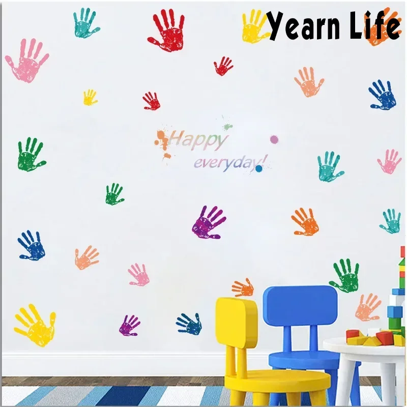 Colorful-Inspirational-Quotes-Wall-Decals-Vinyl-Handprint-Wall ...