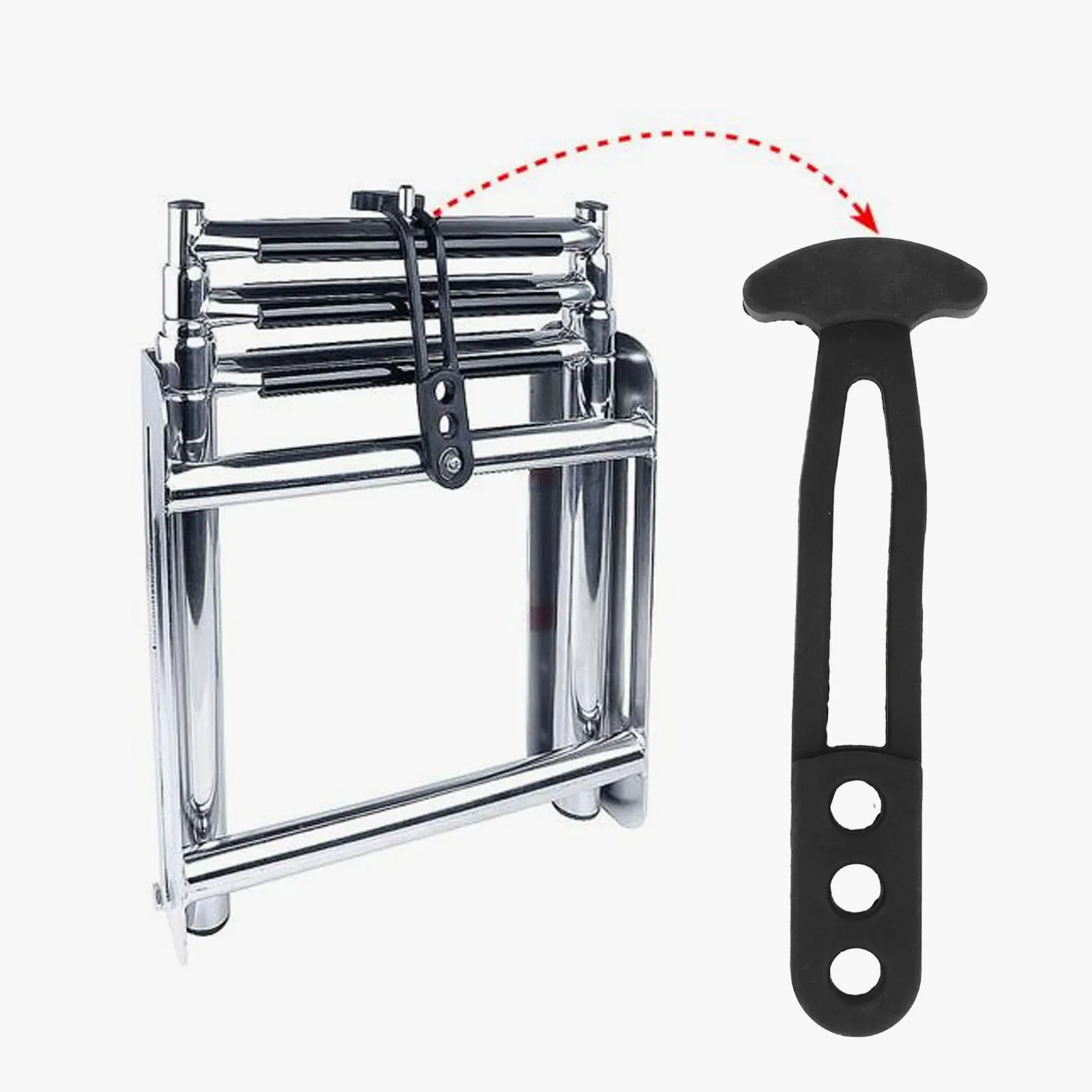 Boat Telescoping Ladder Rubber Strap Marine Secure Retaining Latch Band ...