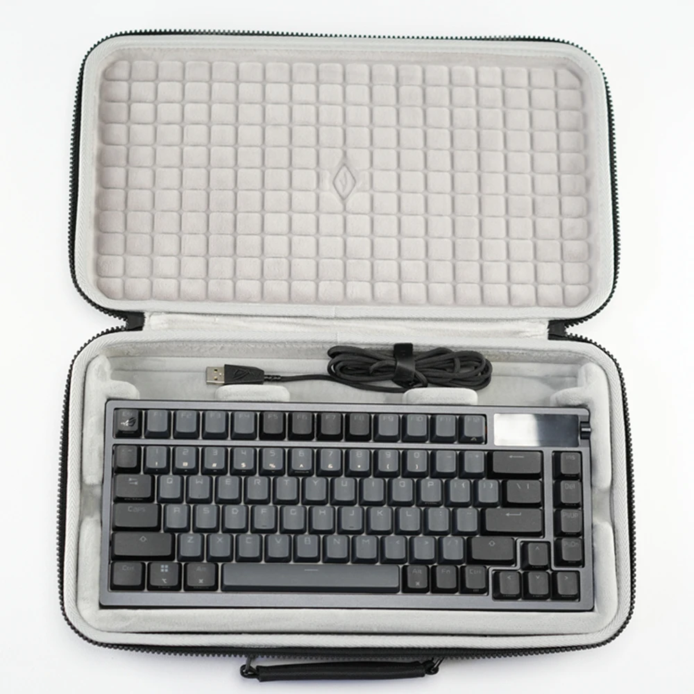 Portable Case For Rog 75 Mechanical Keyboard Black Hard Shell ...