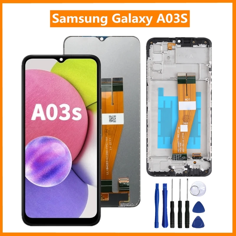 100% Super 6.5" Display For Samsung Galaxy A03S LCD Display Screen ...