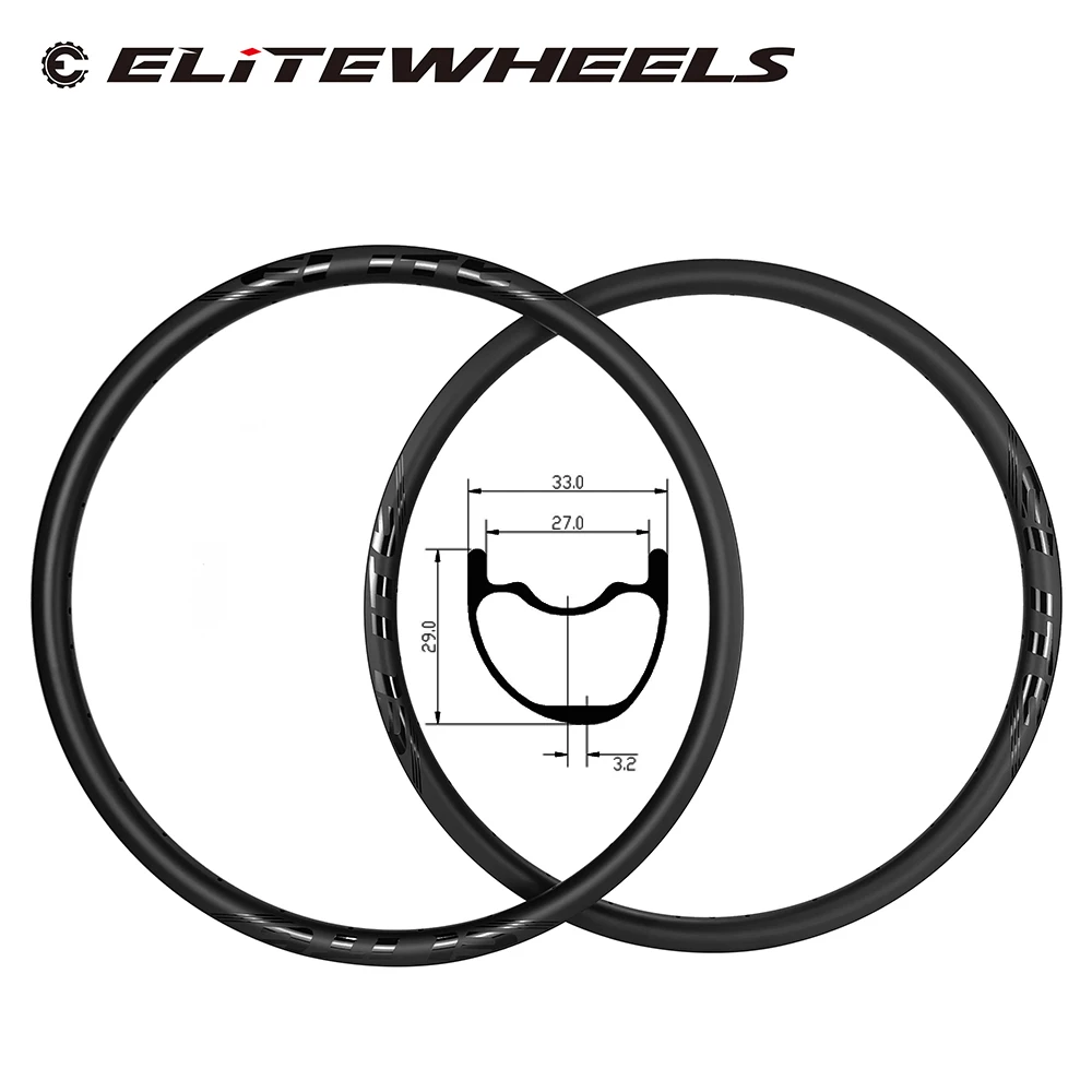 Super Light Weight 350g/piece 33mm Width 29er MTB Rim Tubeless Ready ...