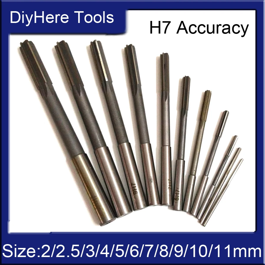 11Pcs Straight Shank Machine Reamers H7 Accuracy Chucking Reamers 2/2.5 ...