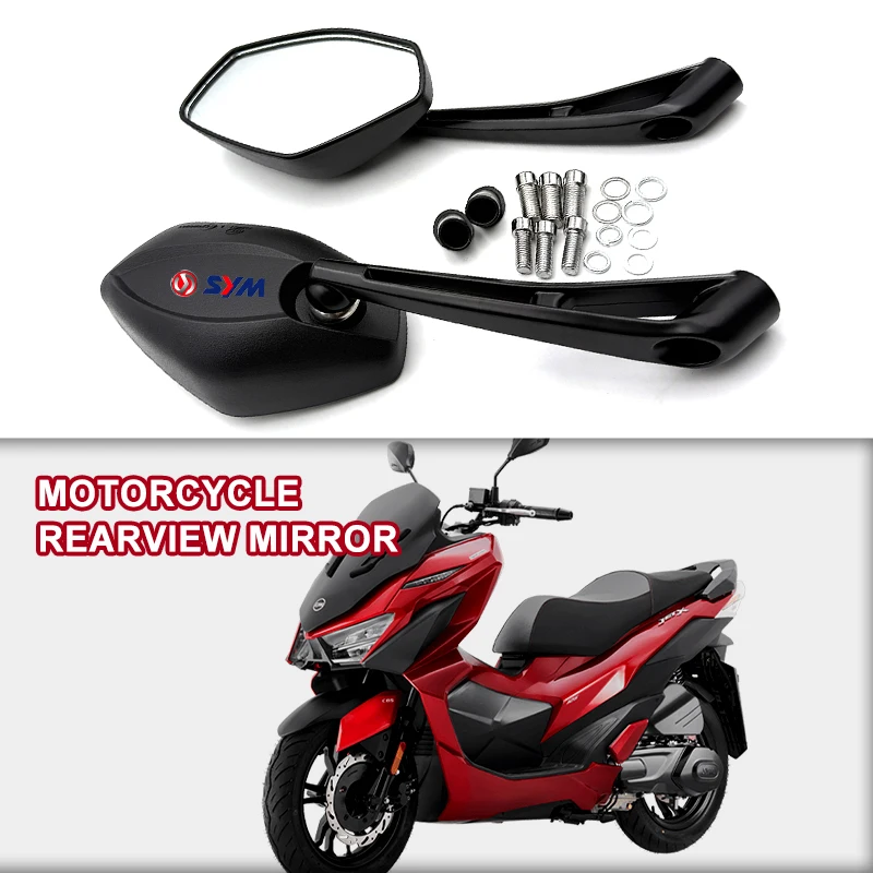 Adjustable Motorcycle Side Rearview Mirror Handlebar Rear view For SYM ...