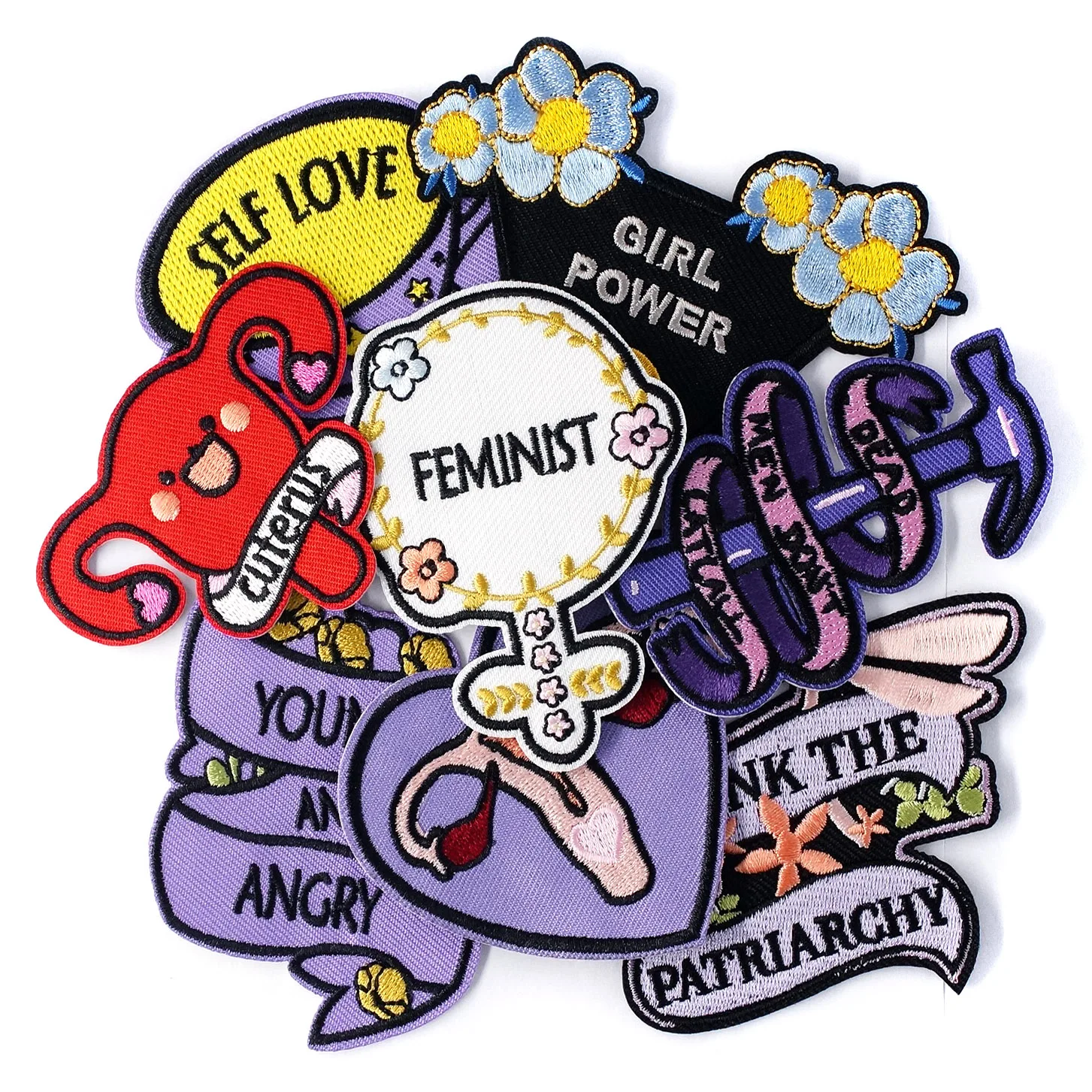 8Pcs-Lot-Girl-Iron-on-Patches-Cloth-Embroidered-Applique-Sewing-Clothes ...