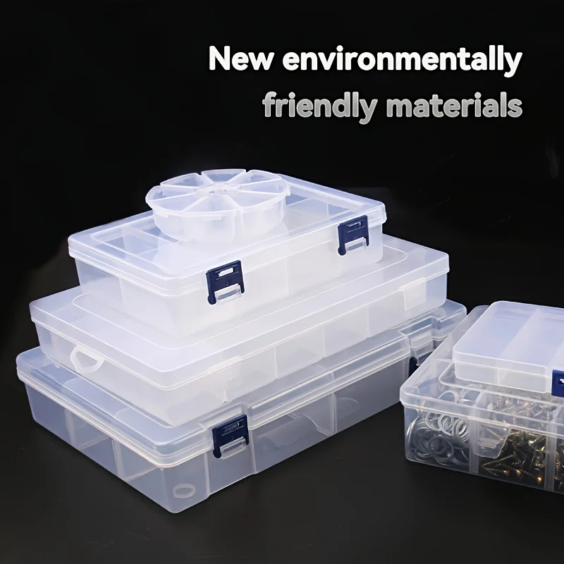 10 Grids Adjustable Transparent Plastic Storage Box for Small Component ...