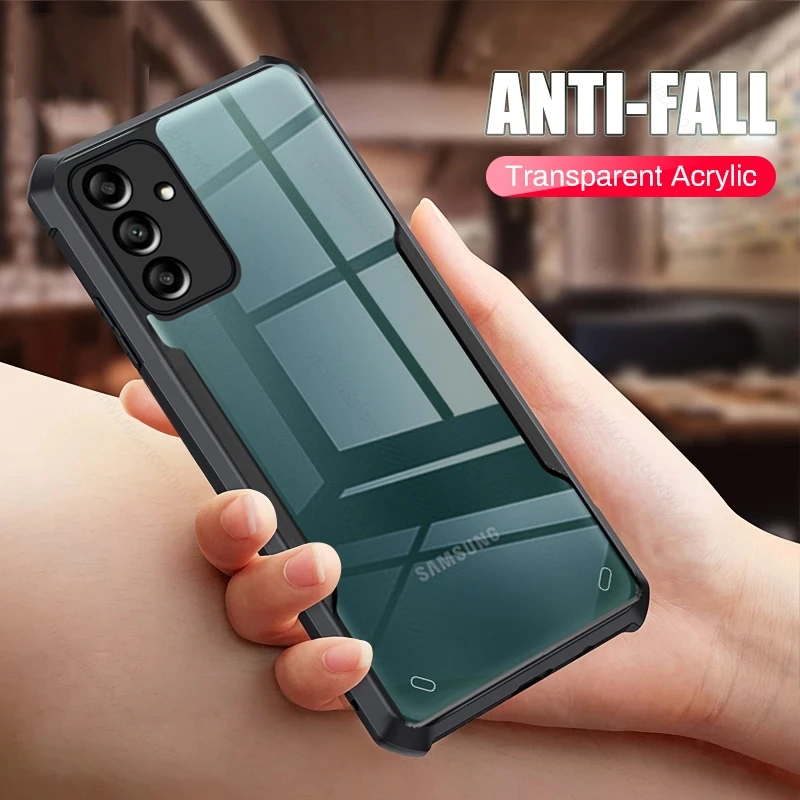 Samung-A-04s-4G-Case-Clear-Acrylic-TPU-Soft-Frame-Back-Cover-For ...