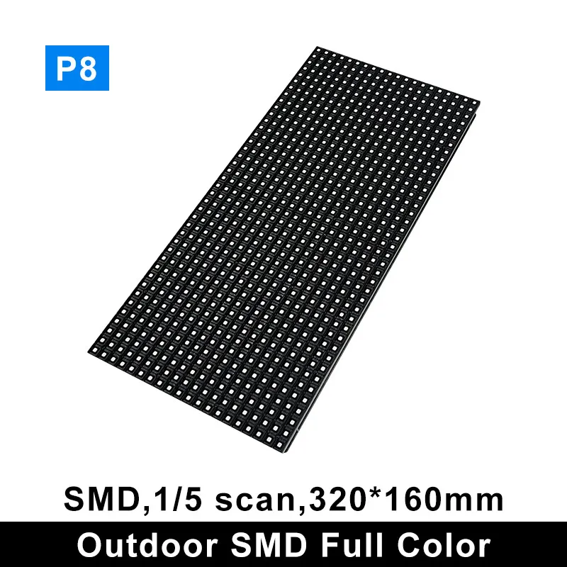 P8 LED Screen Panel Module Outdoor 320*160mm 40*20 Pixels SMD3535 RGB Full Color P8 LED Display ...