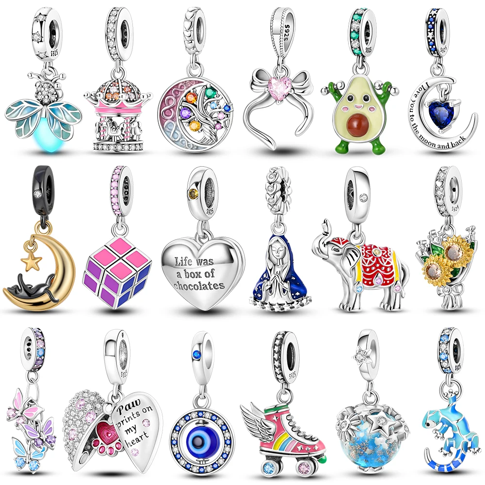 Dijes-compatibles-con-pulsera-Pandora-Original-plata-925-girasol ...