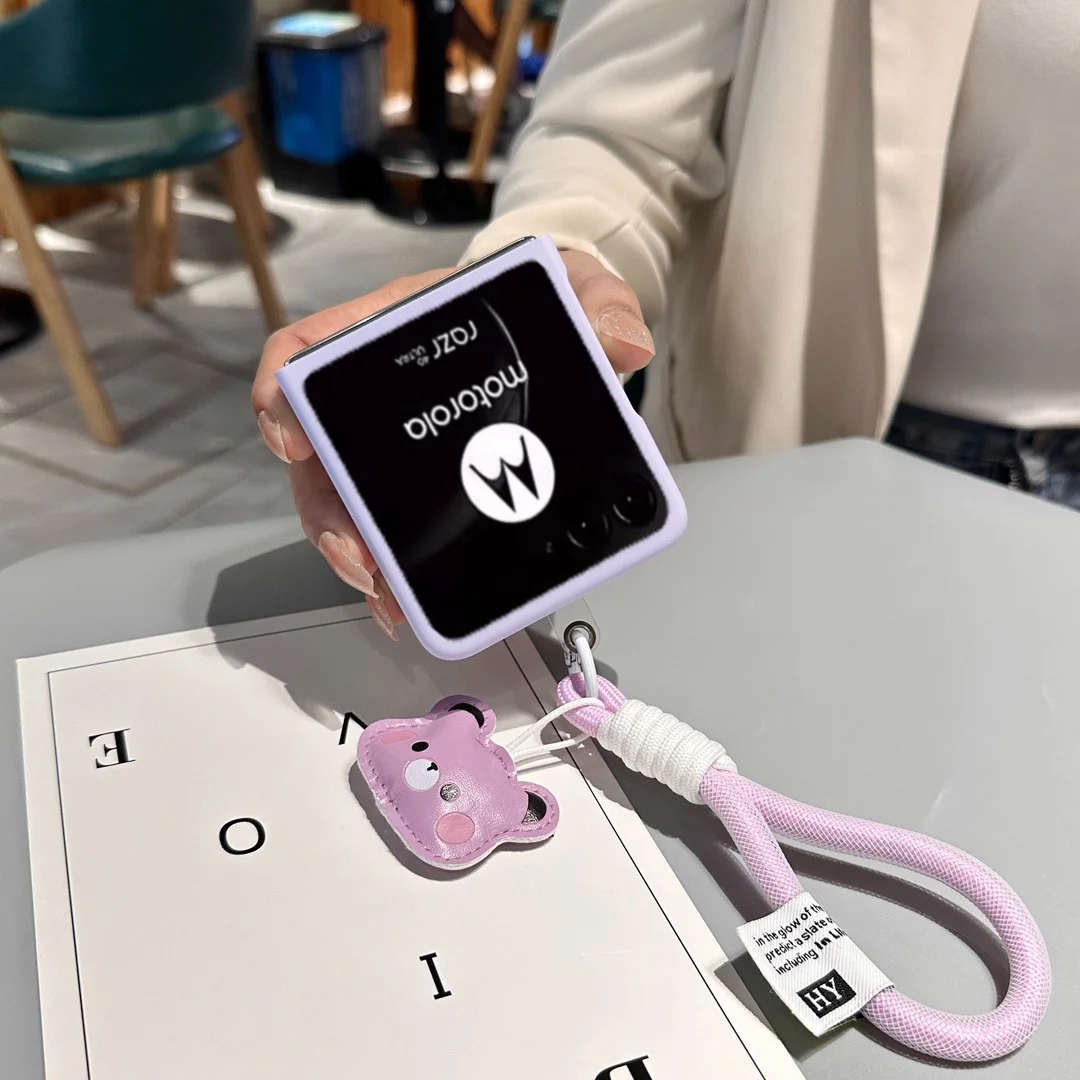 Caso-telefone-de-cor-s-lida-com-corda-port-til-capa-coreana-urso-roxo ...