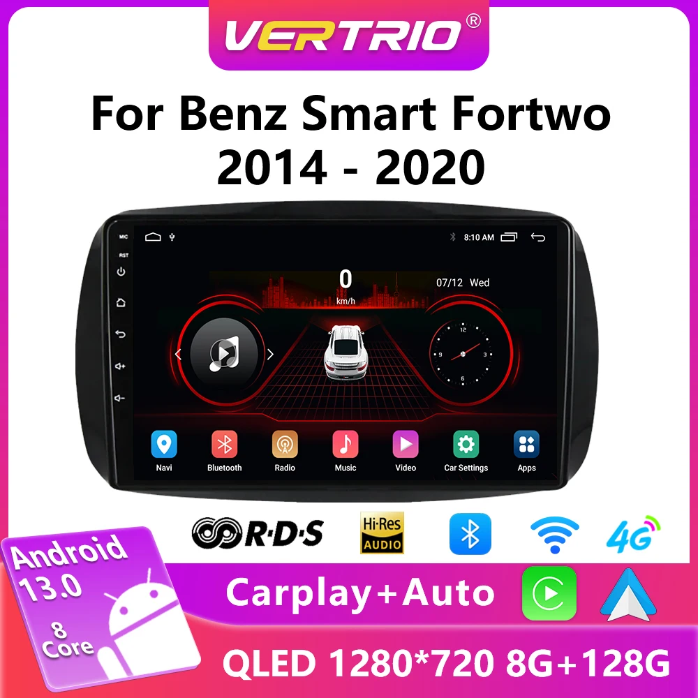 Android-13-Car-Radio-For-Mercedes-Smart-453-Fortwo-2014-2020-Video ...